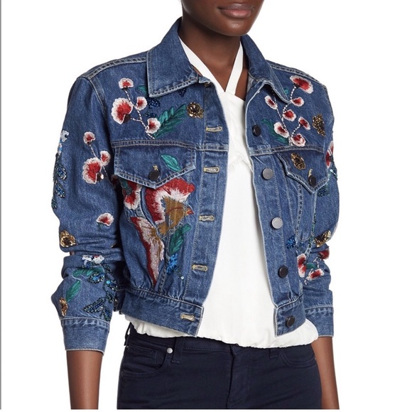 Alice + Olivia | Jackets & Coats | Rare Alice Olivia Blue Floral ...